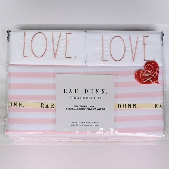 Rae Dunn | Bedding | Rae Dunn Love Valentine Sheet Set King | Poshmark